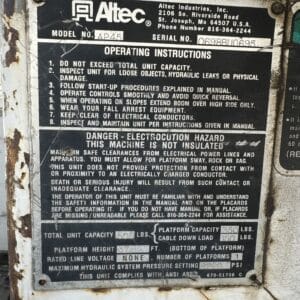 45' ALTEC CABLE PLACER ON A 1999 INTERNATIONAL 4700 4X2